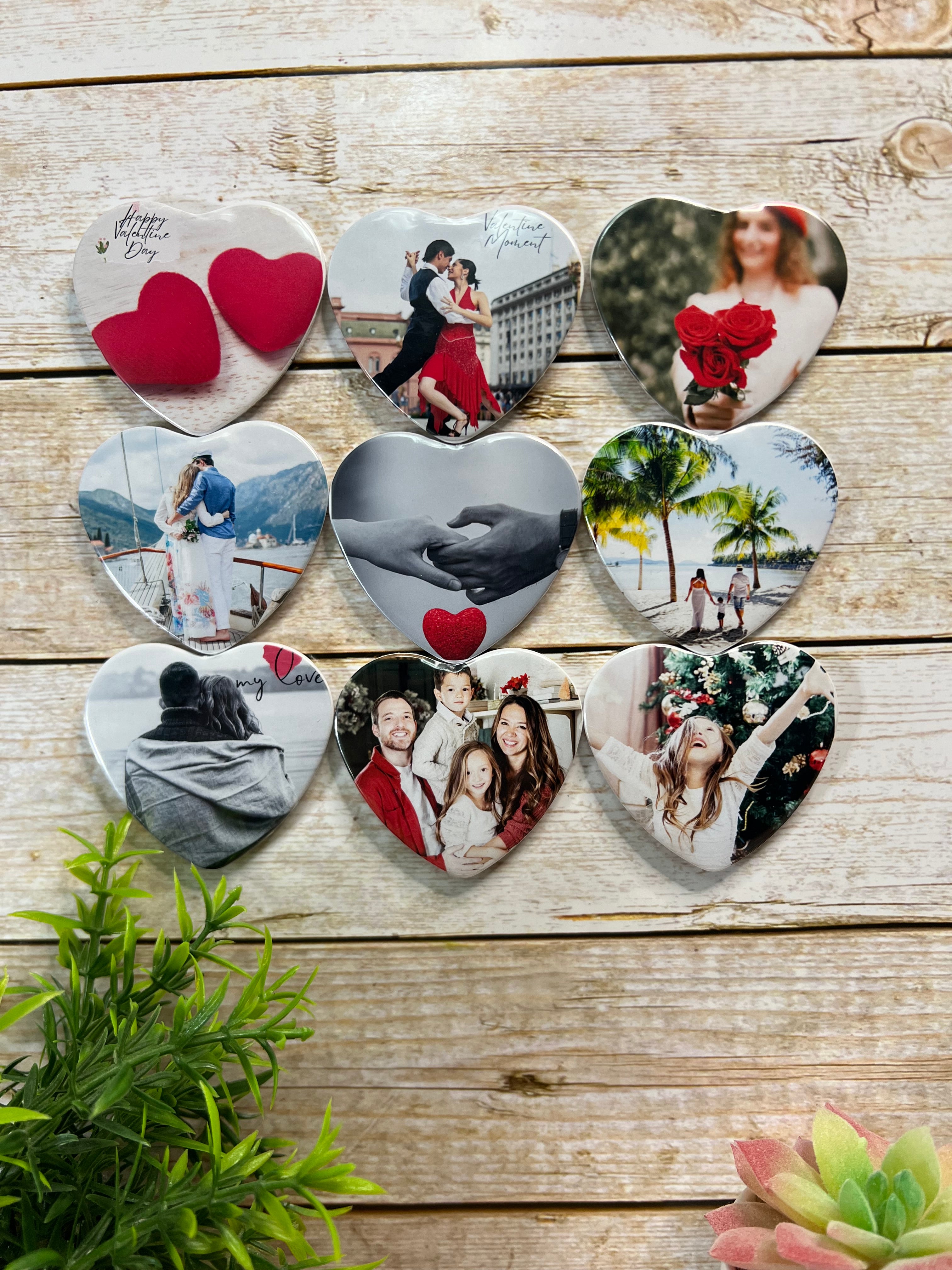 Heart Shape Custom Photo Magnets | Lola's Magnets